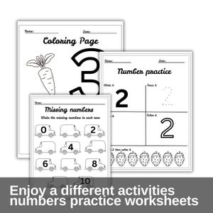 Number 1 to 10 Worksheet Bundle | Preschool Math Printable Worksheets ...
