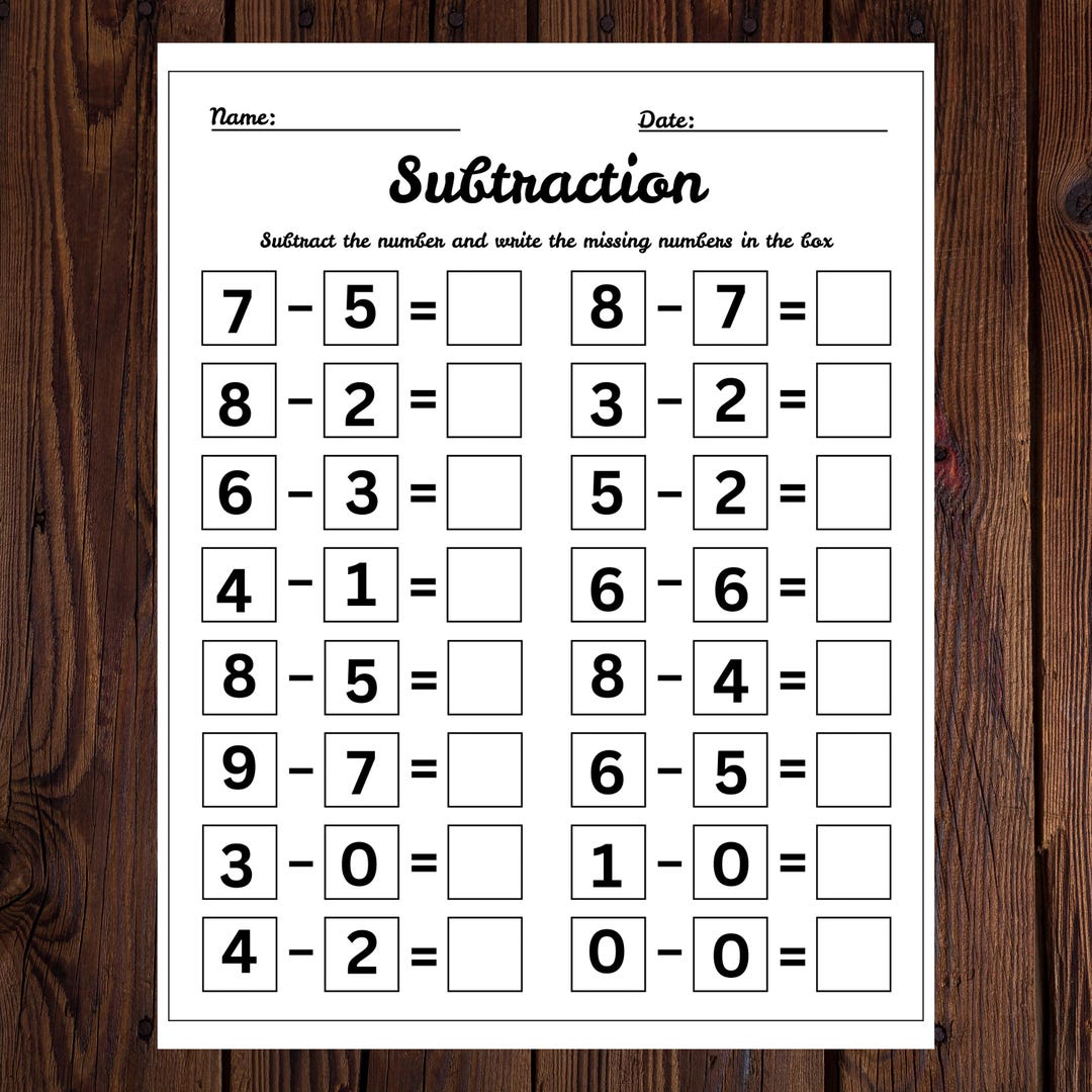 Subtraction Worksheets for Kids | Math Practice Sheets | Homeschool ...
