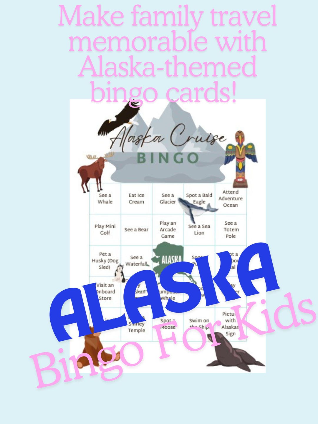 Alaska Bingo Card for Kids (PDF) - Etsy