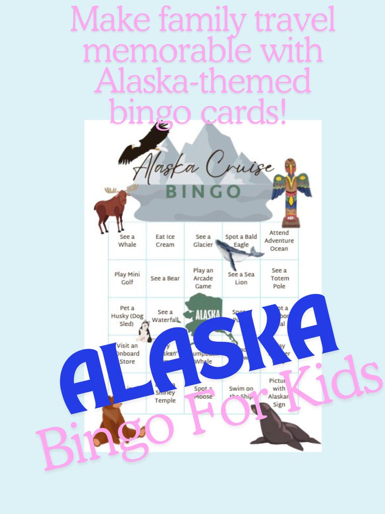 Alaska Bingo Card for Kids (PDF) - Etsy