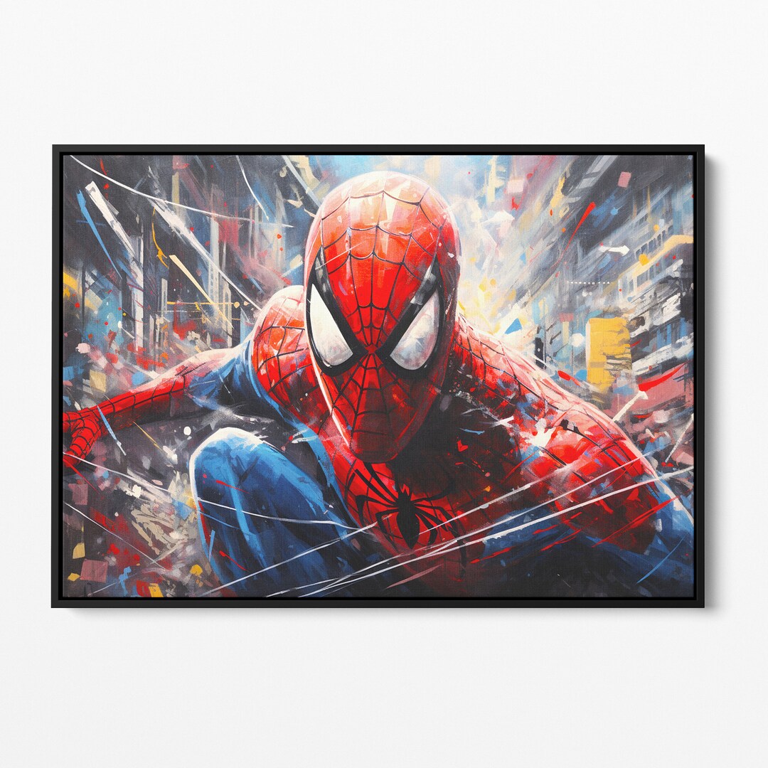 Superhero Spider Canvas Graffiti Wall Art Street Art Decor Superhero ...