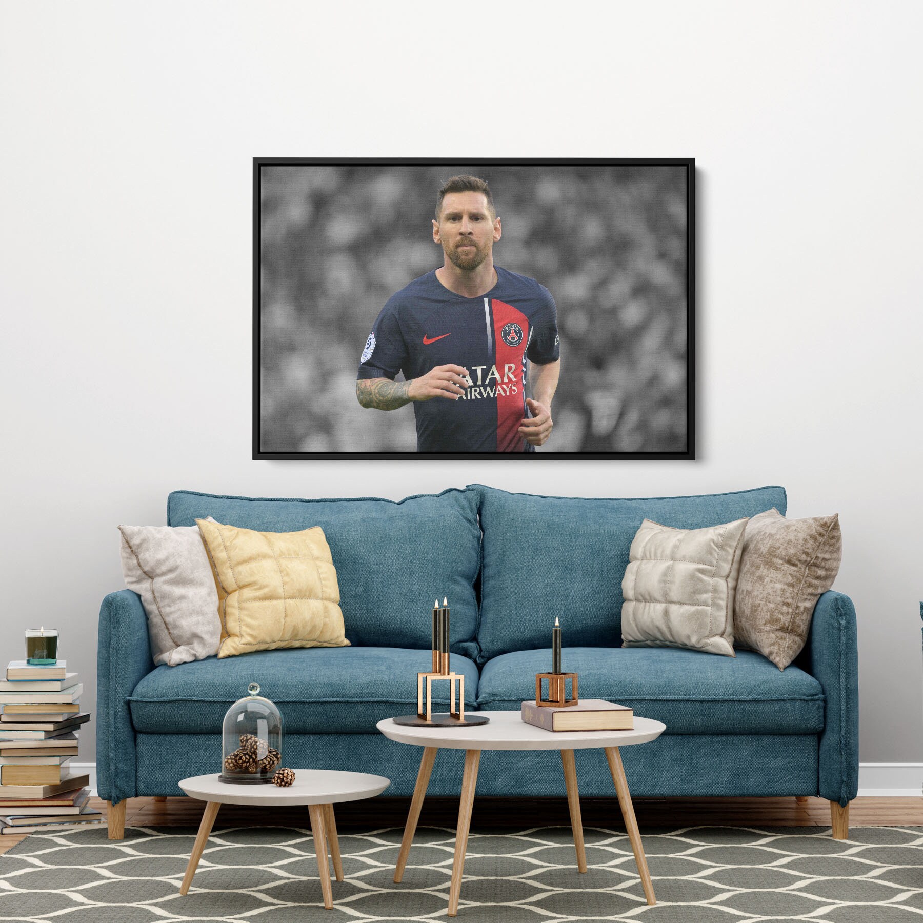 Messi Canvas Wall Art Lionel Messi Poster Messi Argentina Soccer Prints ...