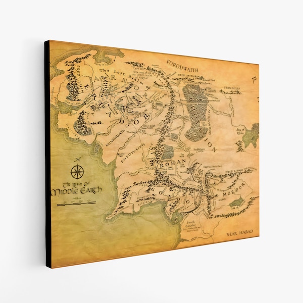 Middle Earth Map - Etsy