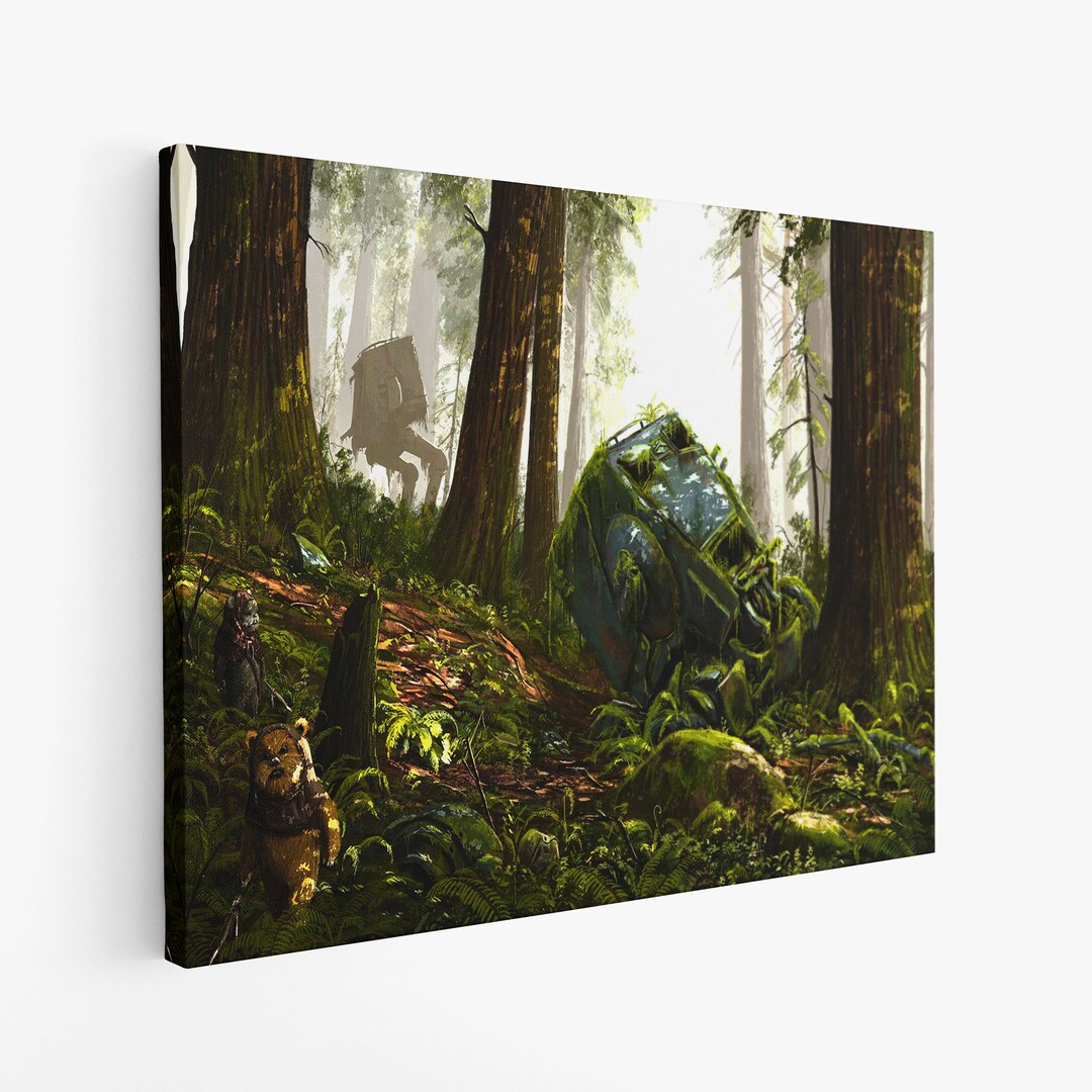 Endor Forest Wall Art After the Battle on Endor Print Endor Forest Moon ...