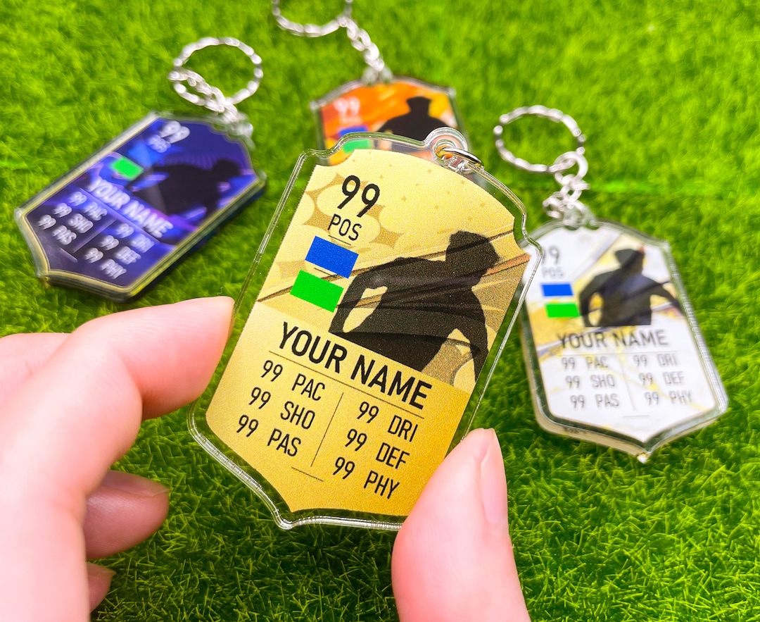 FIFA Style Football Player Mini Card Acrylic Keychain - Etsy