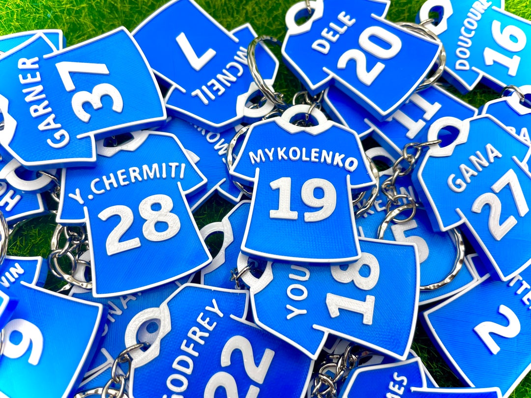 Customizable Everton FC Football Jersey Keychains Gifts 45 Mm - Etsy UK