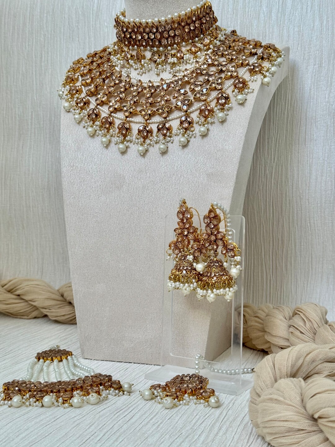 MIRA- Bridal Indian Pakistani Jewellery Set Antique Polki Bridal ...