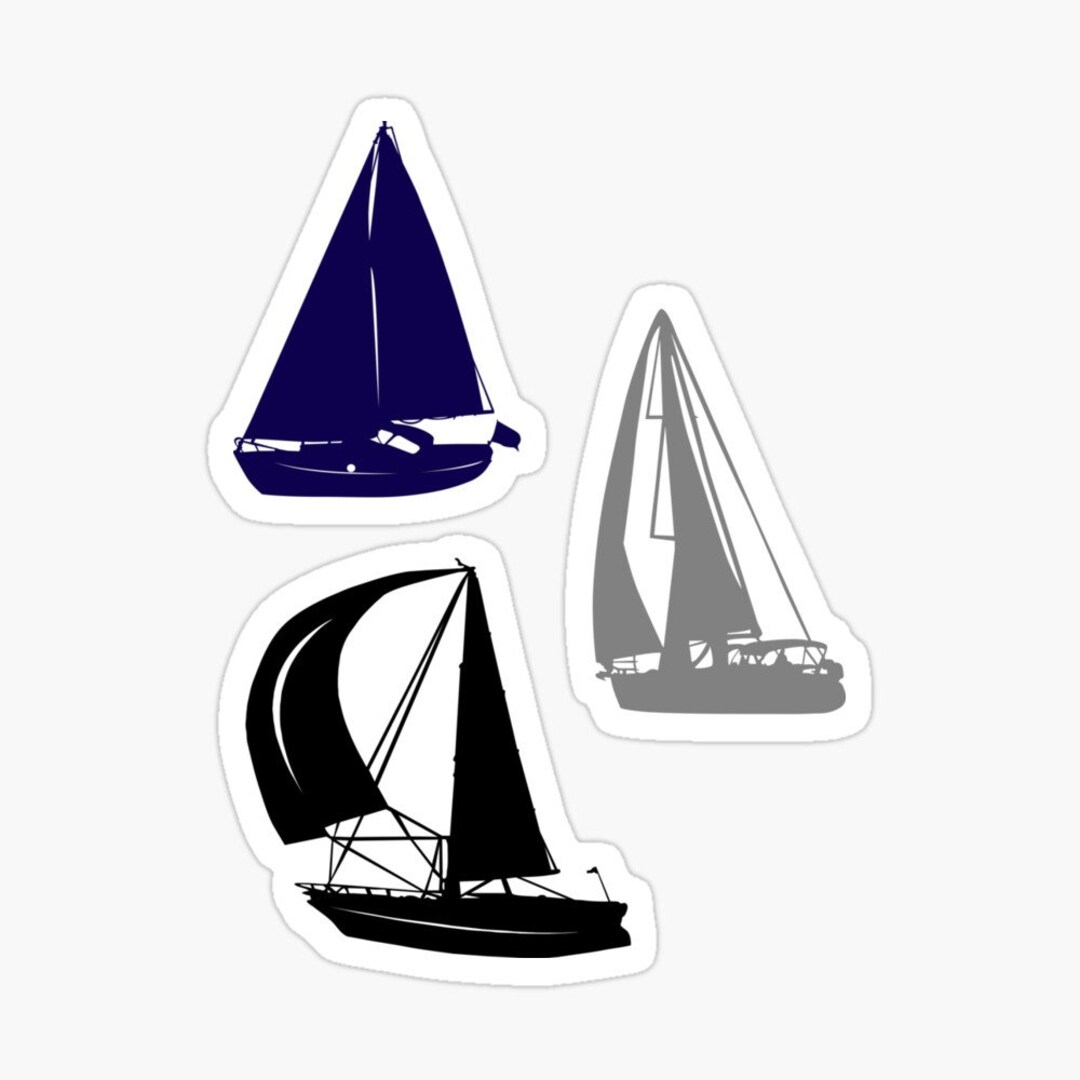 Sailboat Stickers, 3 Pack Vinyl Decals - Etsy