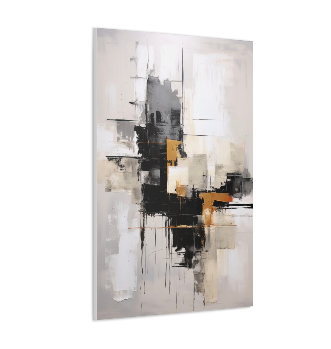 Minimal Abstract Print 1 on Stretched Canvas, Elegant, Neutral Art for ...