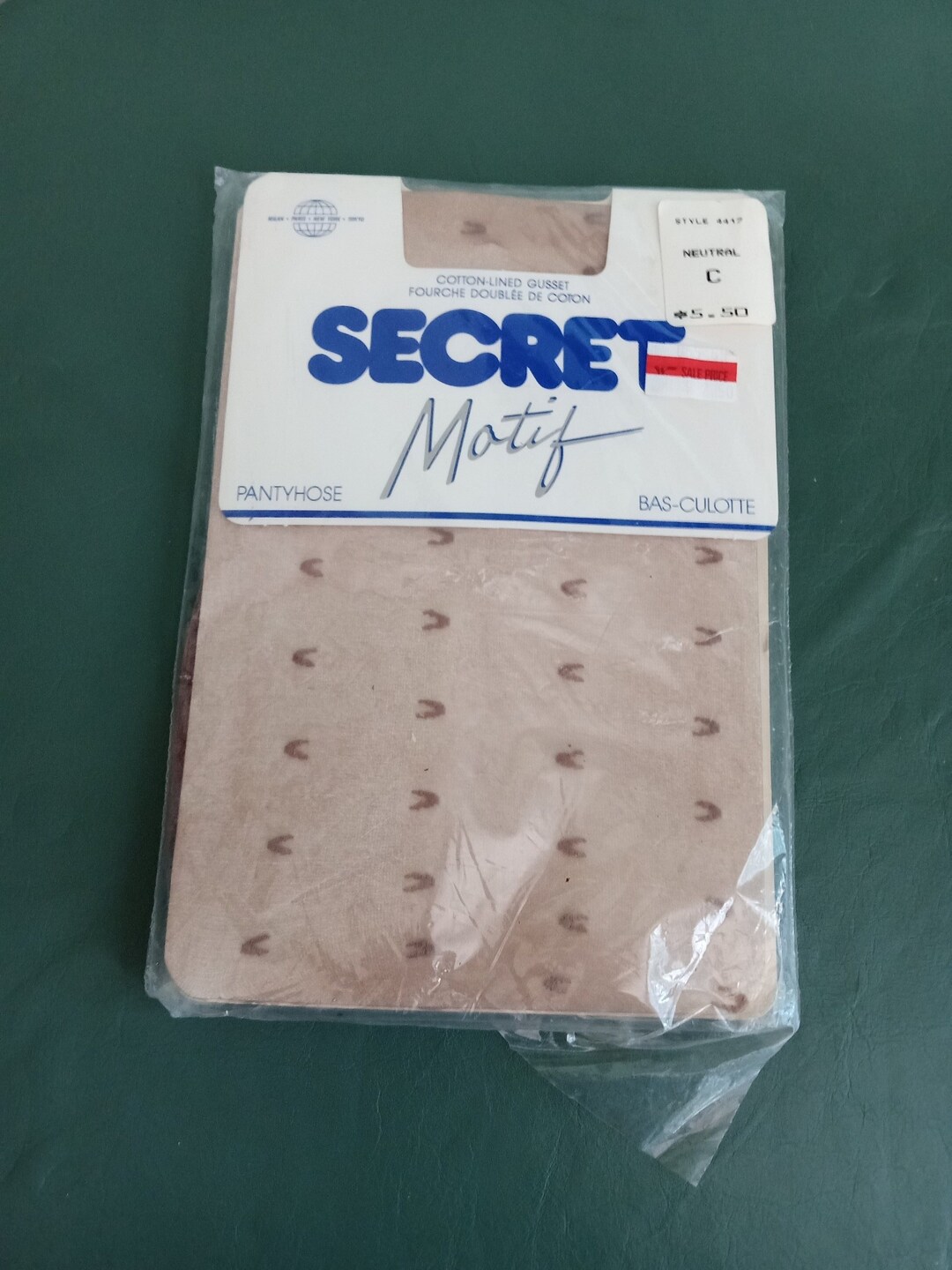 Secret Motif Fashion Design Stockings Panty Hose 70's - Etsy