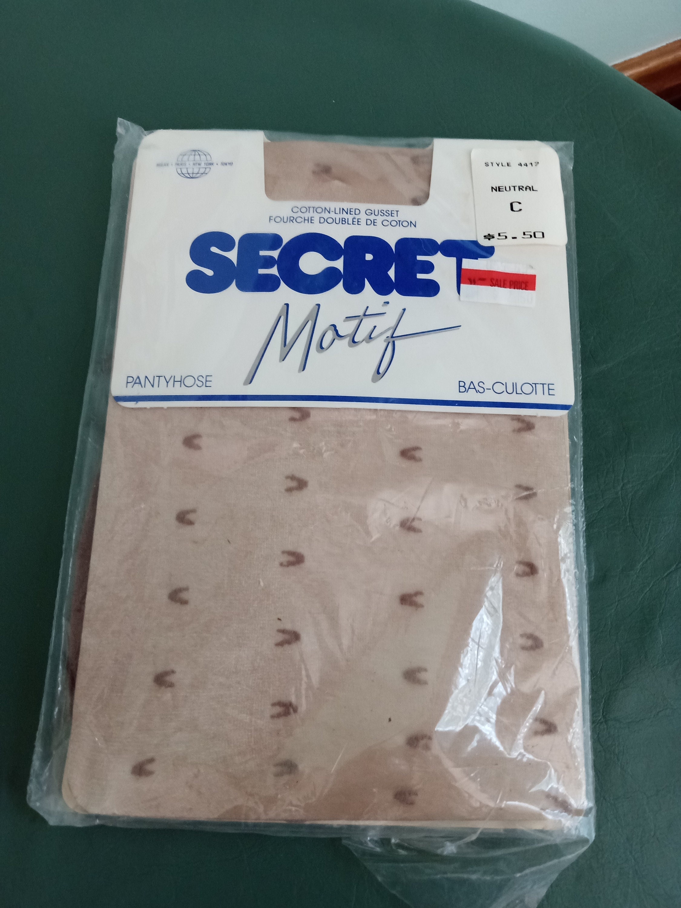 Secret Motif Fashion Design Stockings Panty Hose 70's - Etsy