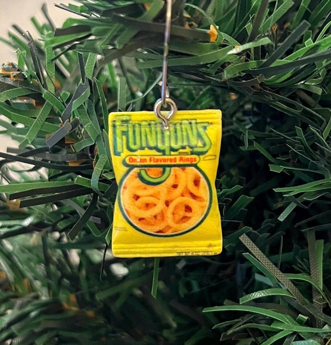 Fun Onions Chip 1 Inch Mini Miniature Christmas Tree Ornament, Novelty ...