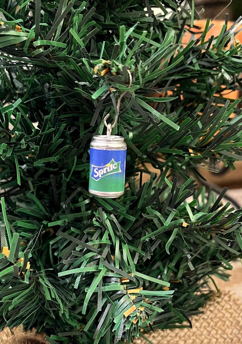 TINY .75 INCH****** Mini Soda Can Christmas Tree Ornament: Lemon Lime ...