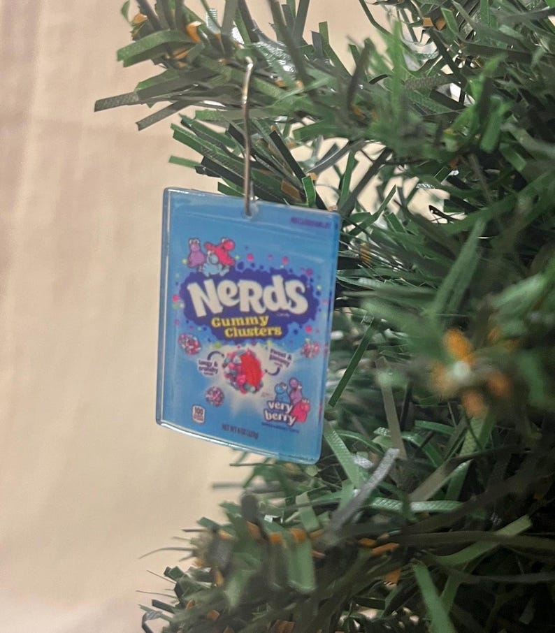 2D FLAT***** 1.25 INCH***** Nerds Gummy Clusters Christmas Tree ...