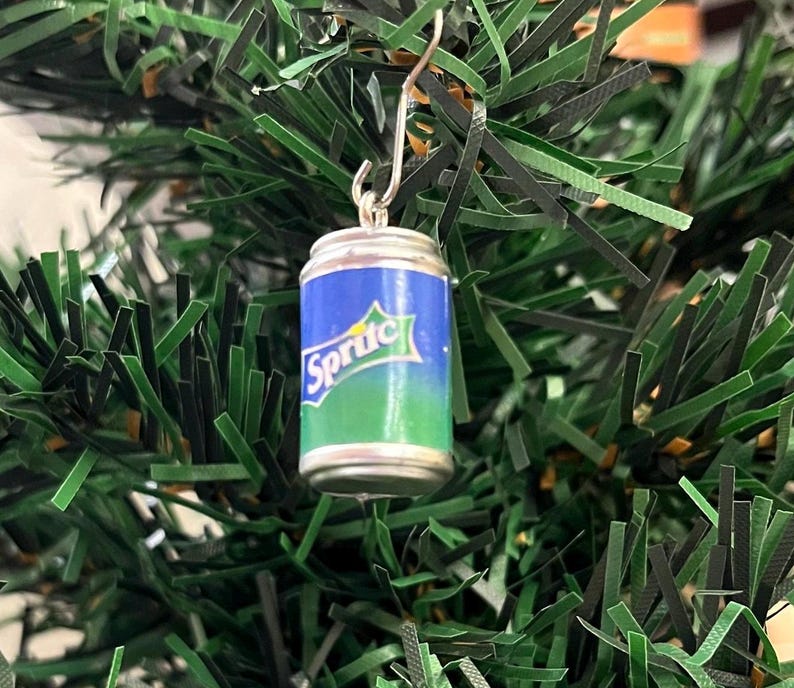 TINY .75 INCH****** Mini Soda Can Christmas Tree Ornament: Lemon Lime ...