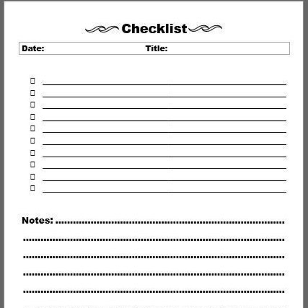 Checklist. Task List. Stay Organized - Etsy