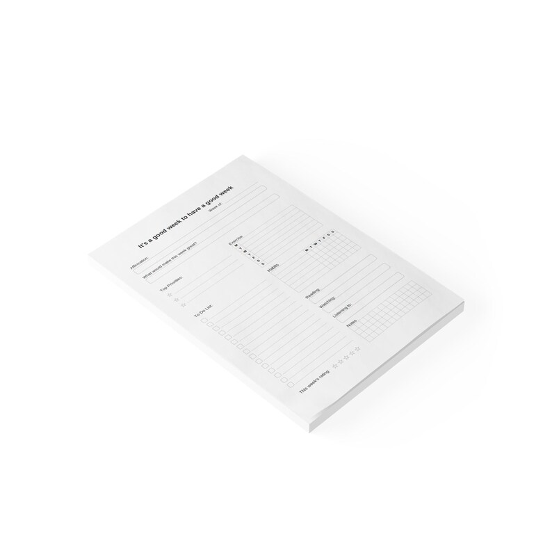 Motivational Weekly Planner Note Pad, Goal Tracker, Affirmation Notes ...