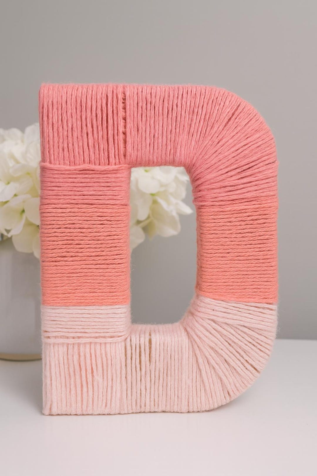 Handmade Yarn-wrapped Nursery Letters - Custom Colors - Shelf Decor ...