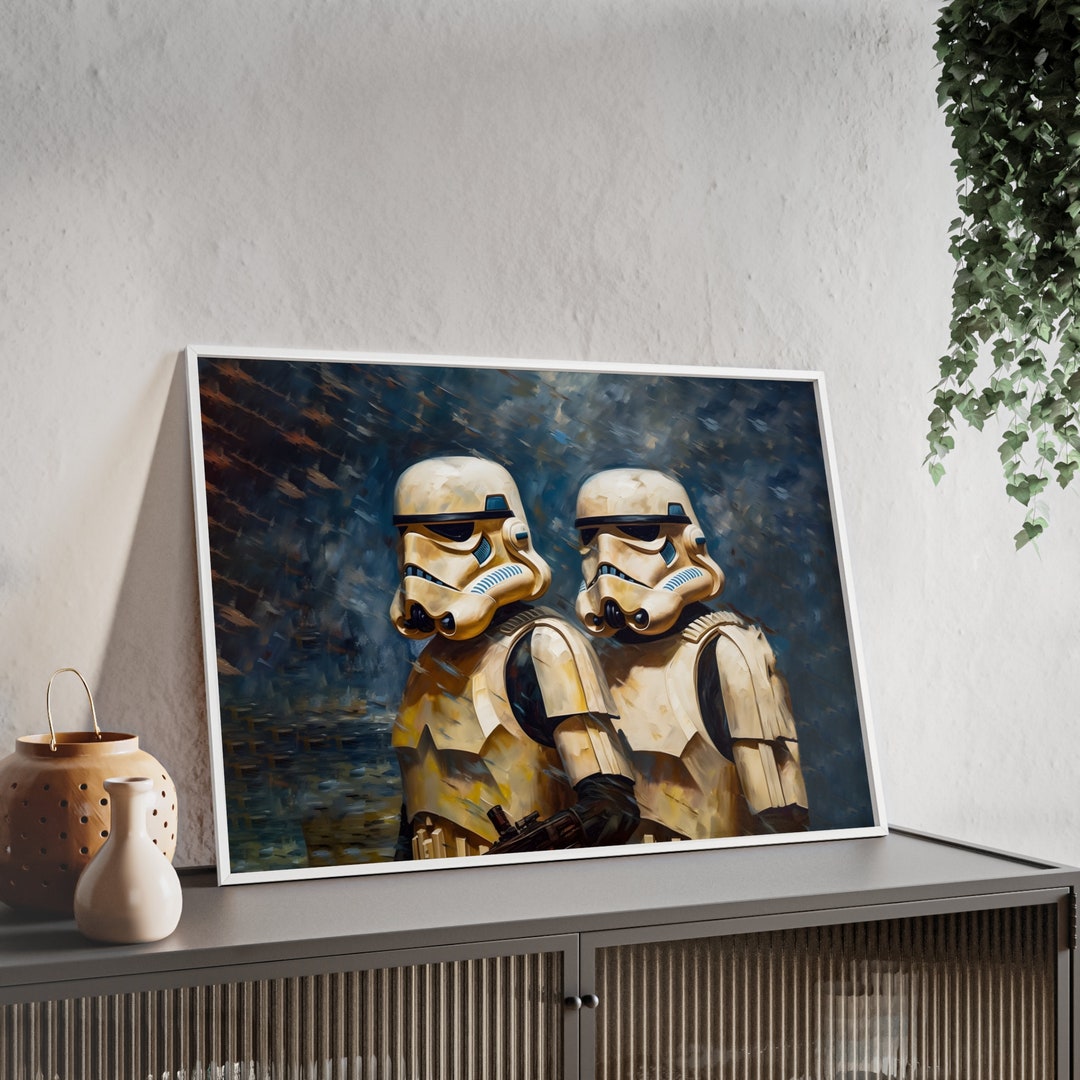 Starwars Clones VI Poster With Wooden Frame Oil Painting Style Clone ...