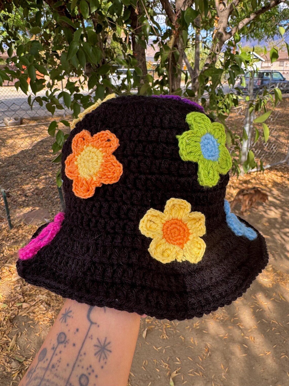 Crochet Flower Power Bucket Hat - Etsy