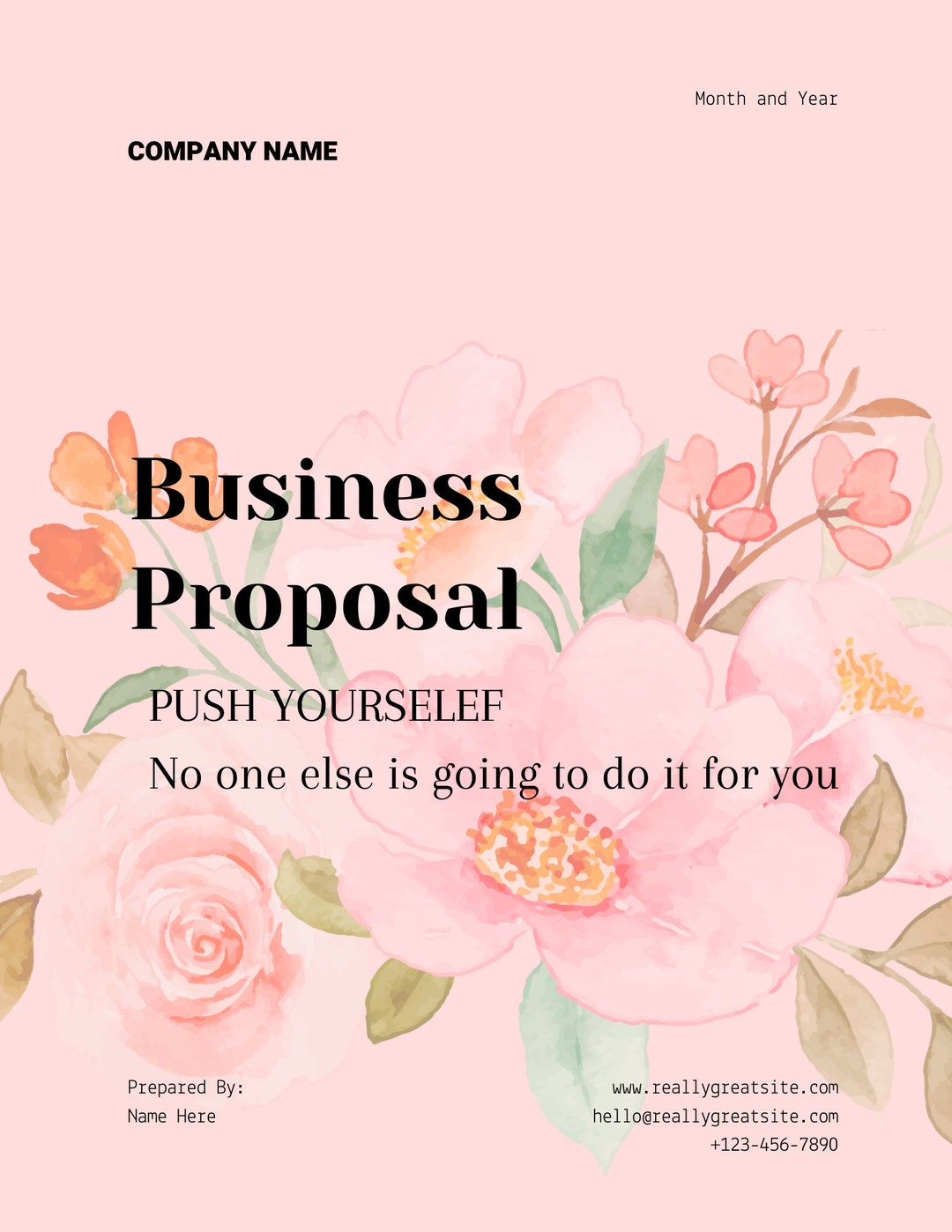 Motivation Business Proposal Template - Etsy