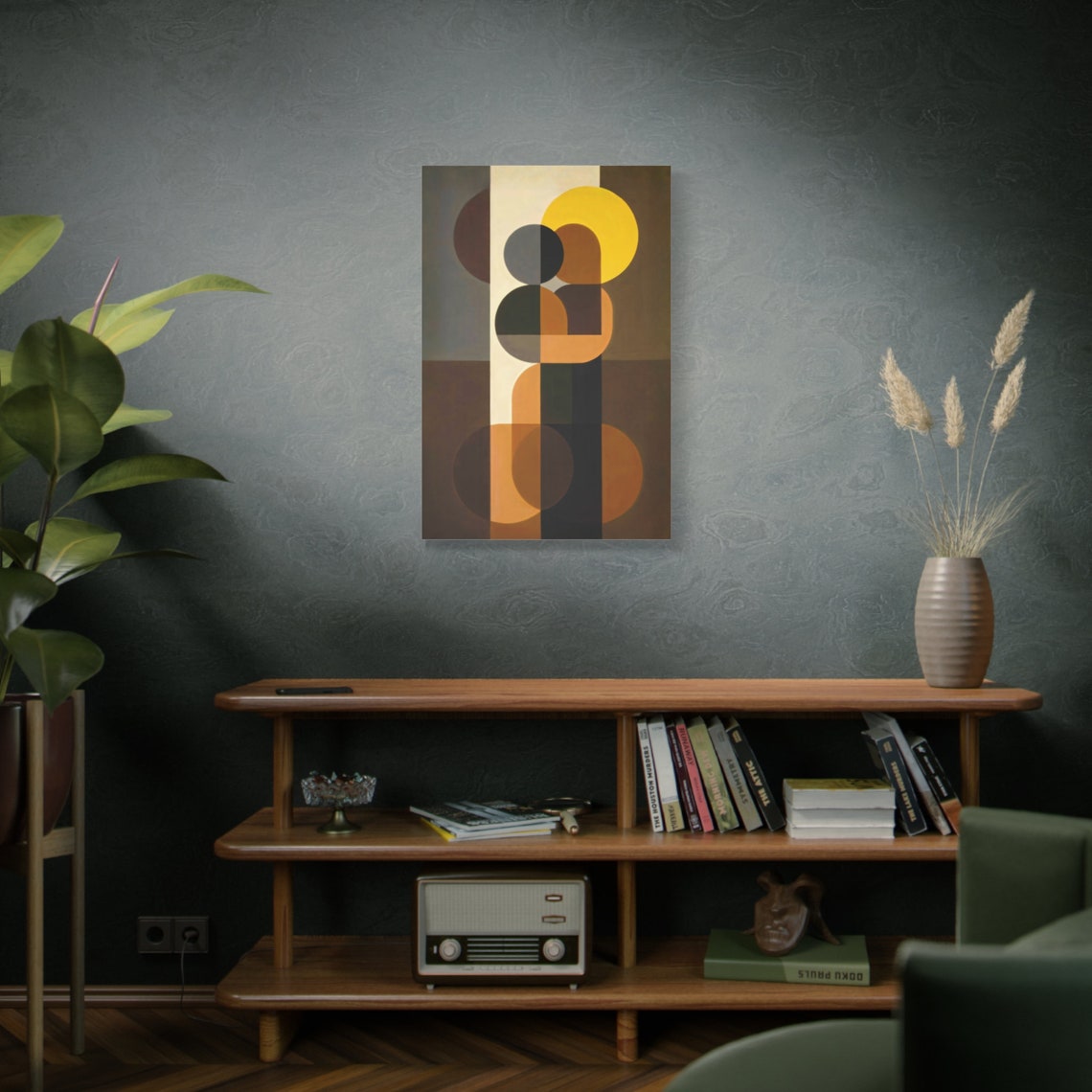 Abstract Couple Embracing Lovers Abstracted Matte Canvas Painting ...
