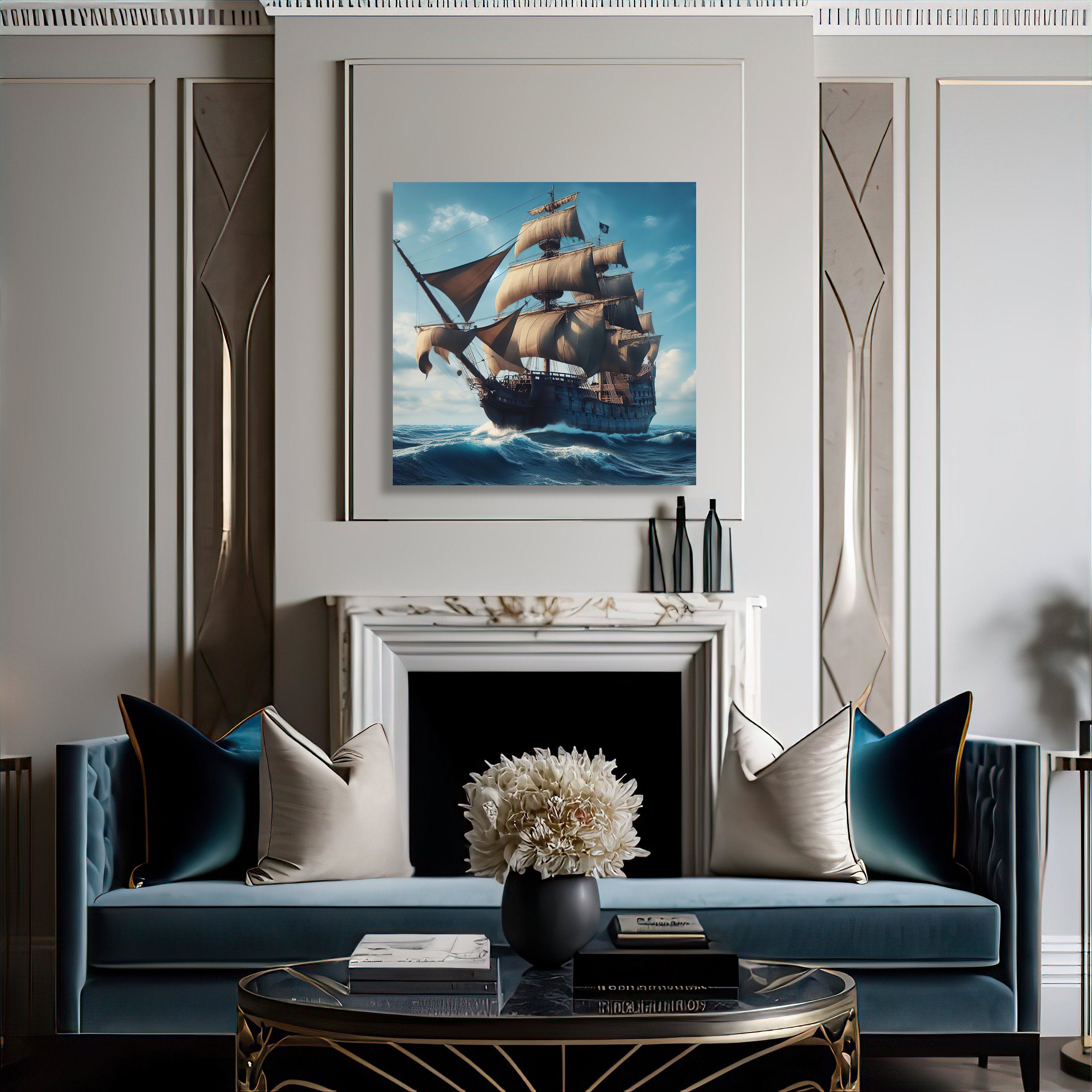 Pirate Ship Canvas Art, original Version, Matte Canvas Print, Colorful ...