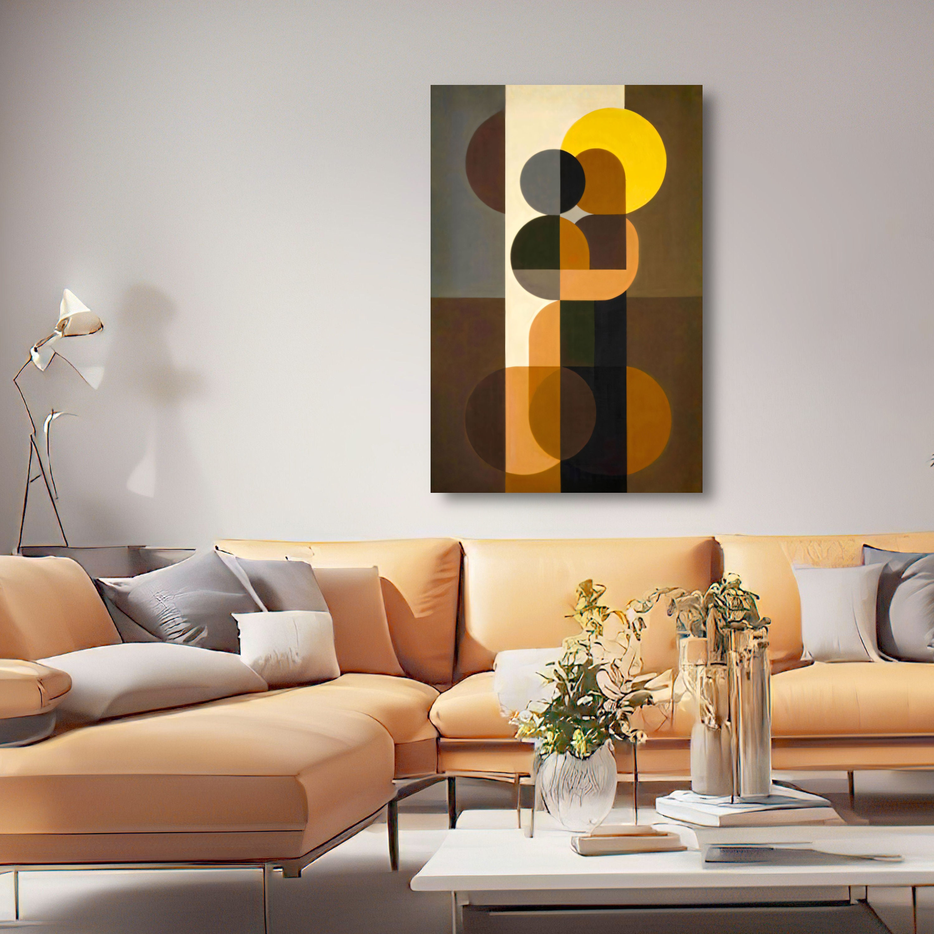 Abstract Couple Embracing Lovers Abstracted Matte Canvas Painting ...