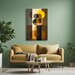 Abstract Couple Embracing Lovers Abstracted Matte Canvas Painting ...