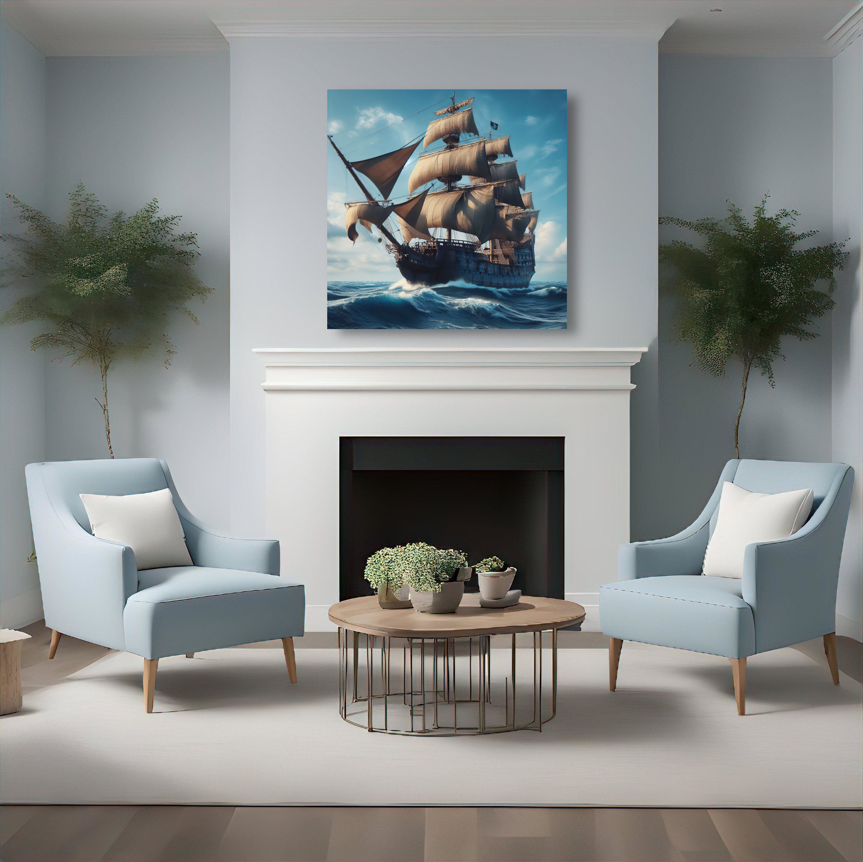 Pirate Ship Canvas Art, original Version, Matte Canvas Print, Colorful ...