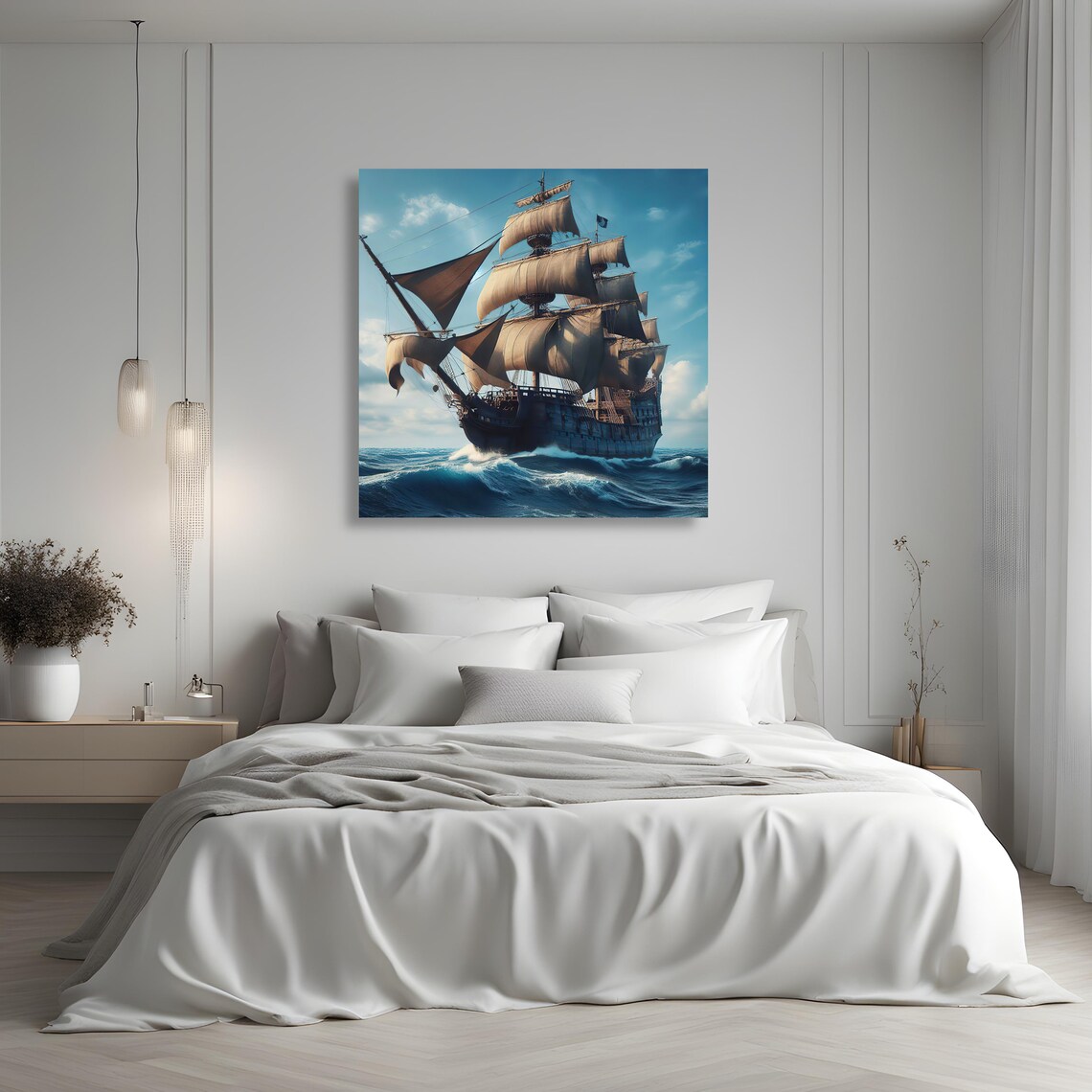 Pirate Ship Canvas Art, original Version, Matte Canvas Print, Colorful ...