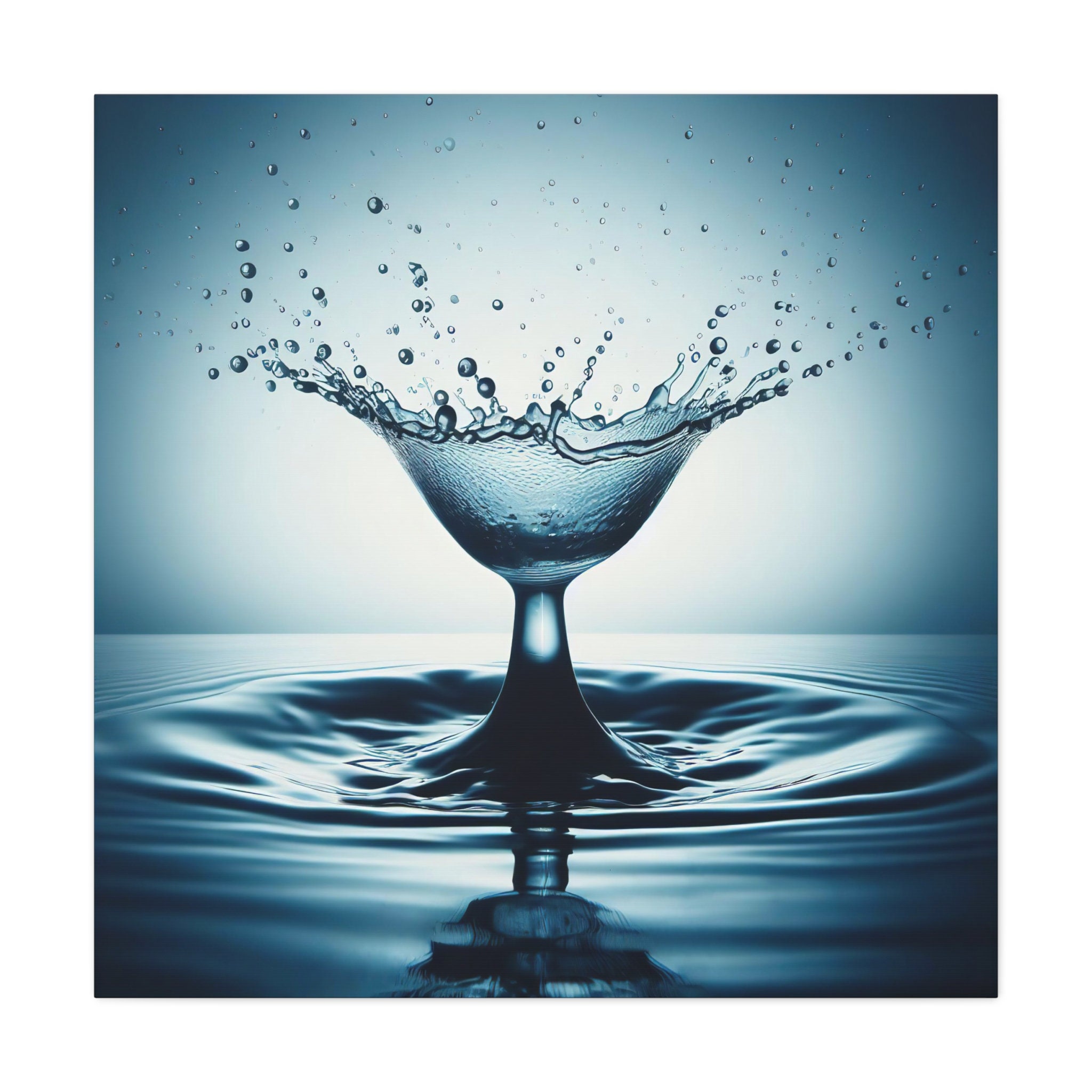 Water Splash Canvas Print: Artful Photo, Stretched Wall Art - Etsy