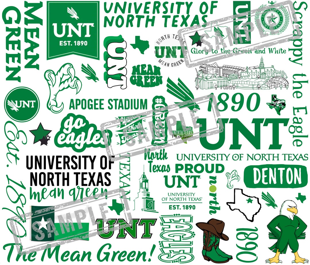 University of North Texas "unt" Digital Design - Etsy
