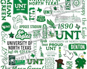 Black and Green North Texas Printable Wall Art / Wallpaper / Art Print ...