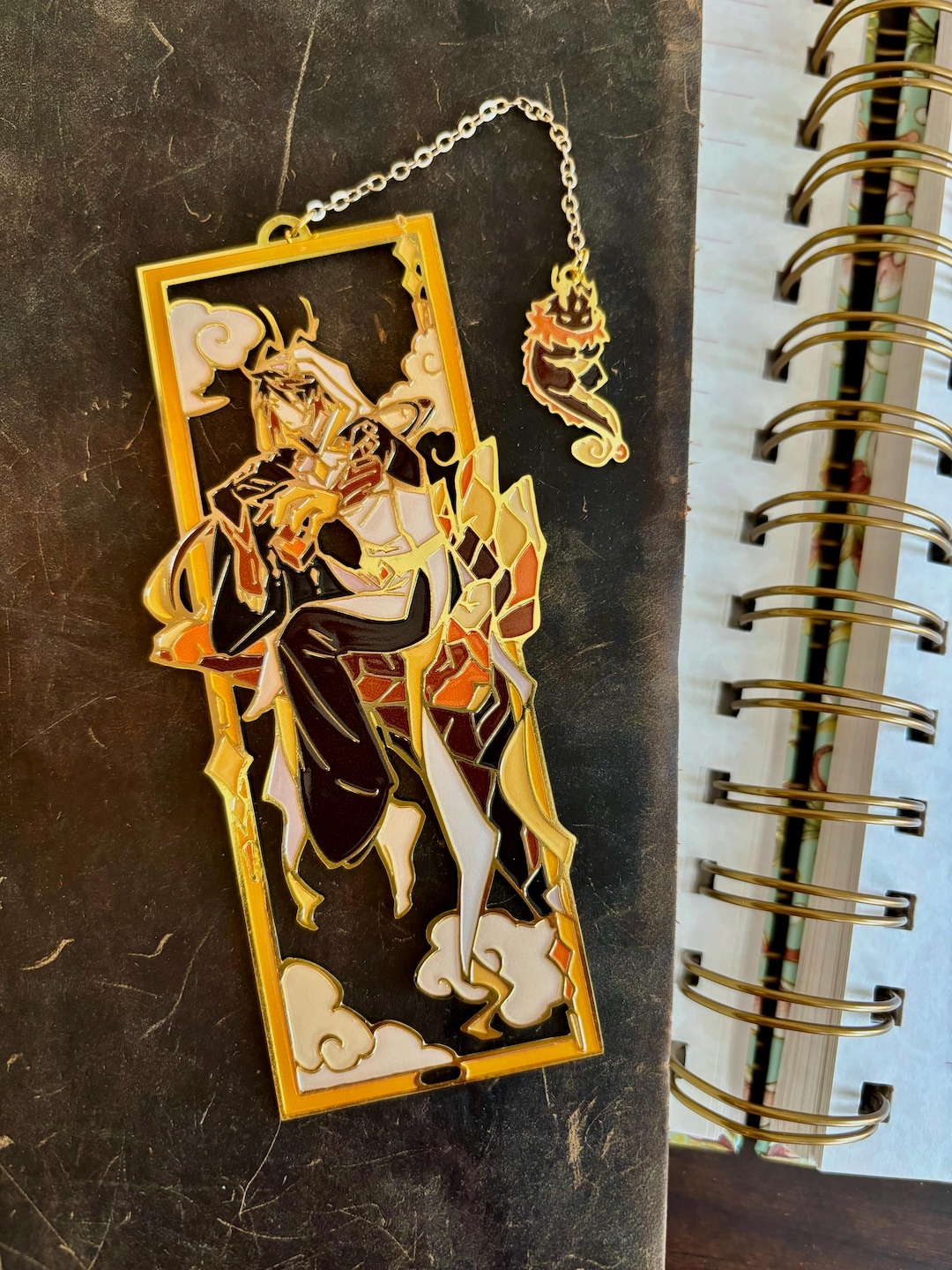 Zhongli Morax Rex Lapis Liyue | Genshin Impact | Enamel Bookmark ...