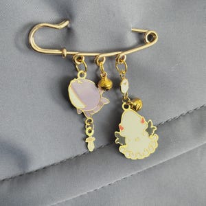 ORV Inspired | Squid and Sunfish | Dangle Pin Charm - Etsy