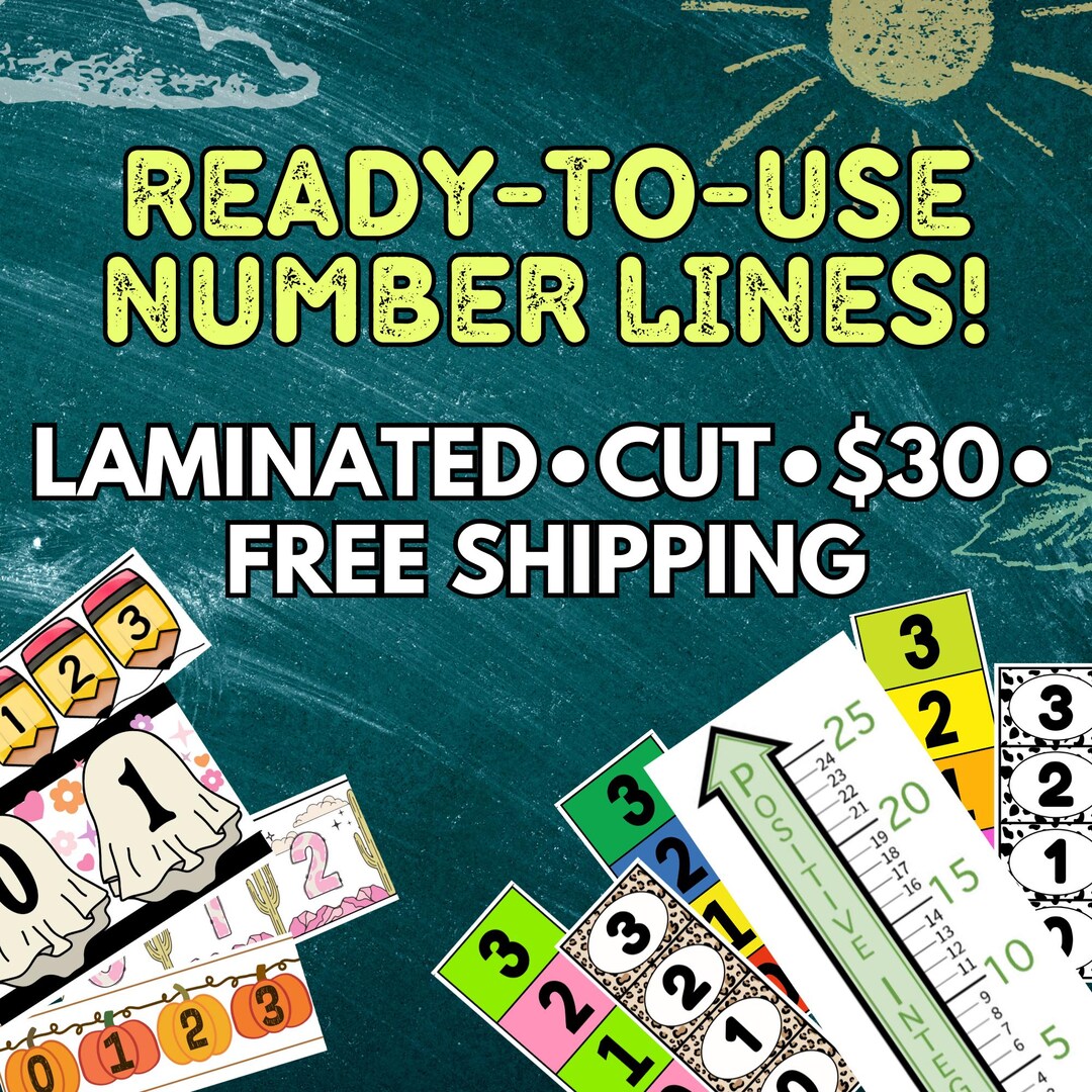 Ready-to-use | Laminated & Precut | Number Line – Classroom Wall Décor ...