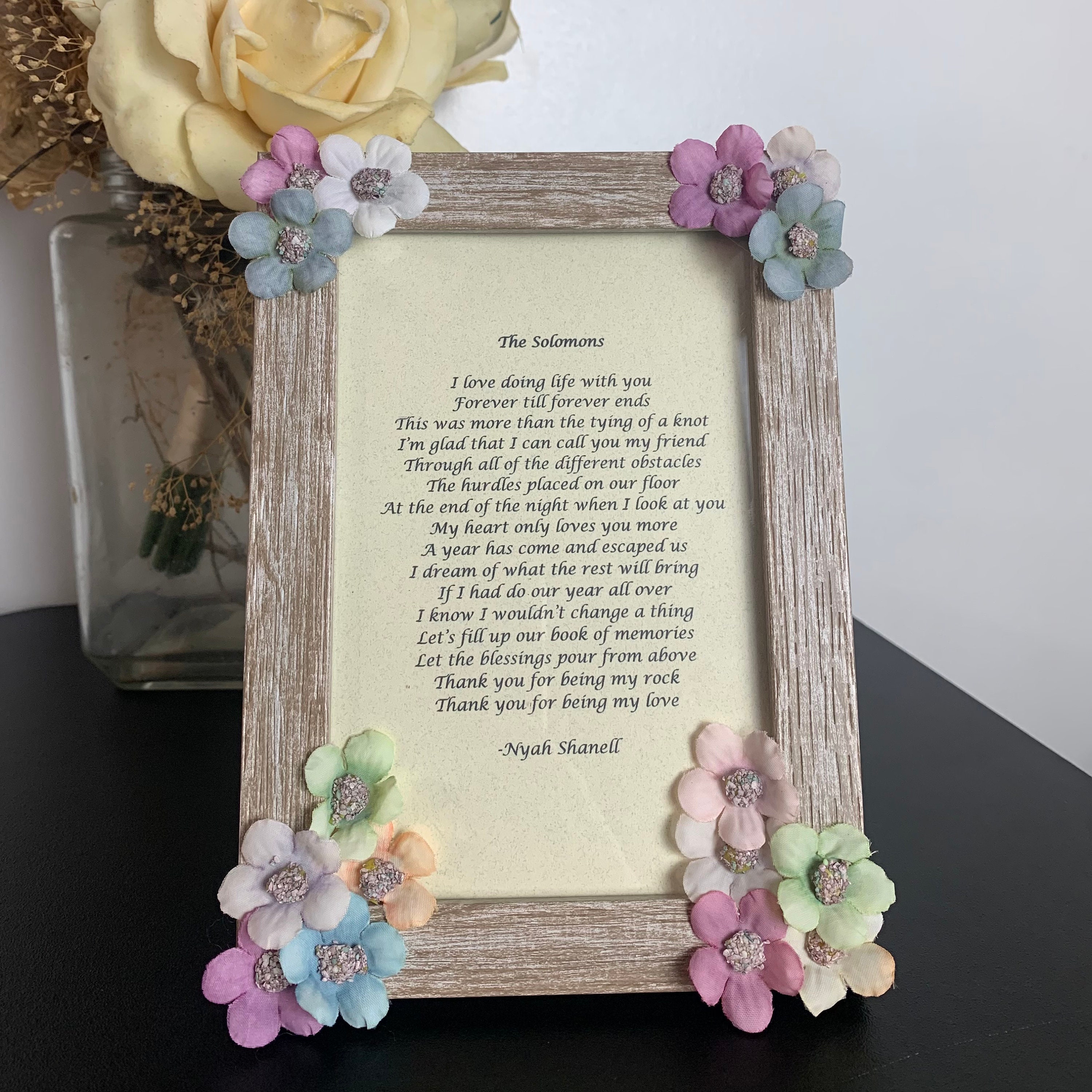 Personalized Poetry Picture Frame Custom Framed Poem - Etsy