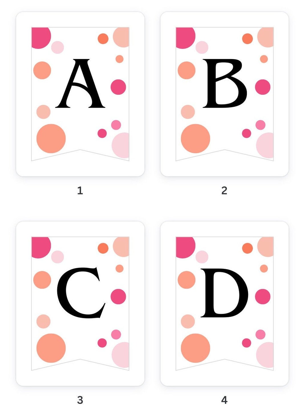 Customizable DIY Printable Banner! - Pink and Orange - Etsy