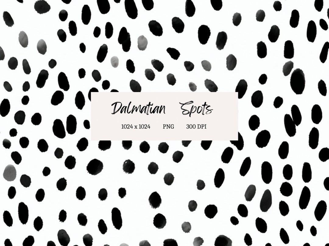 Watercolor Dalmatian Pattern File Animal Print Seamless Design for ...