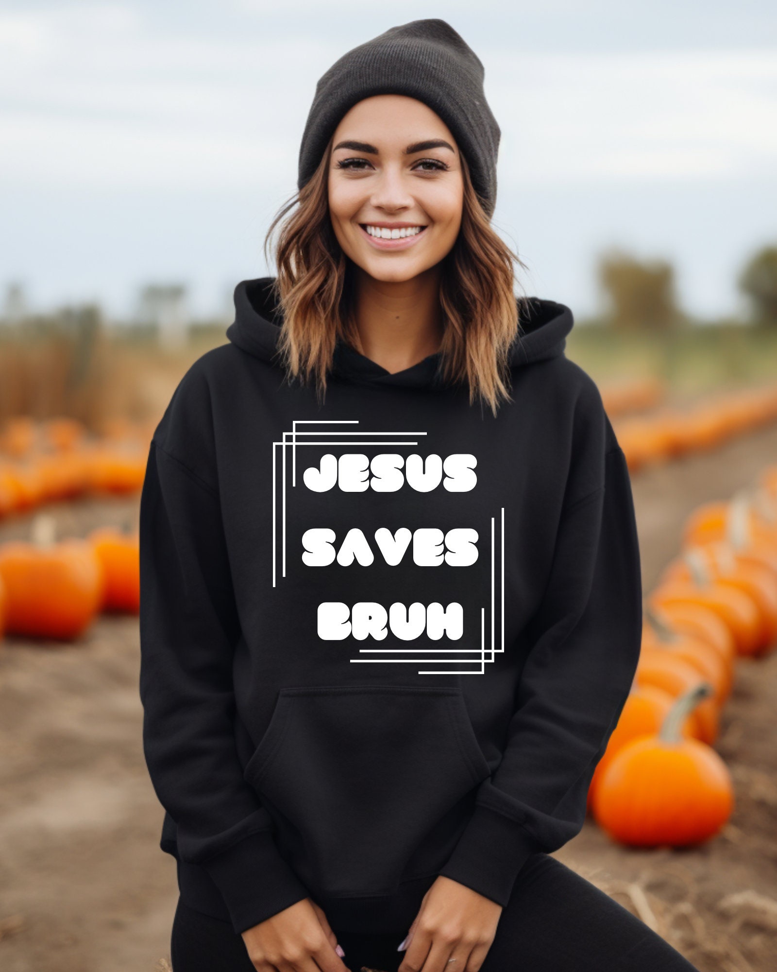 Jesus Saves Bruh Bubble Letter Hoodie Christian Clothing - Etsy