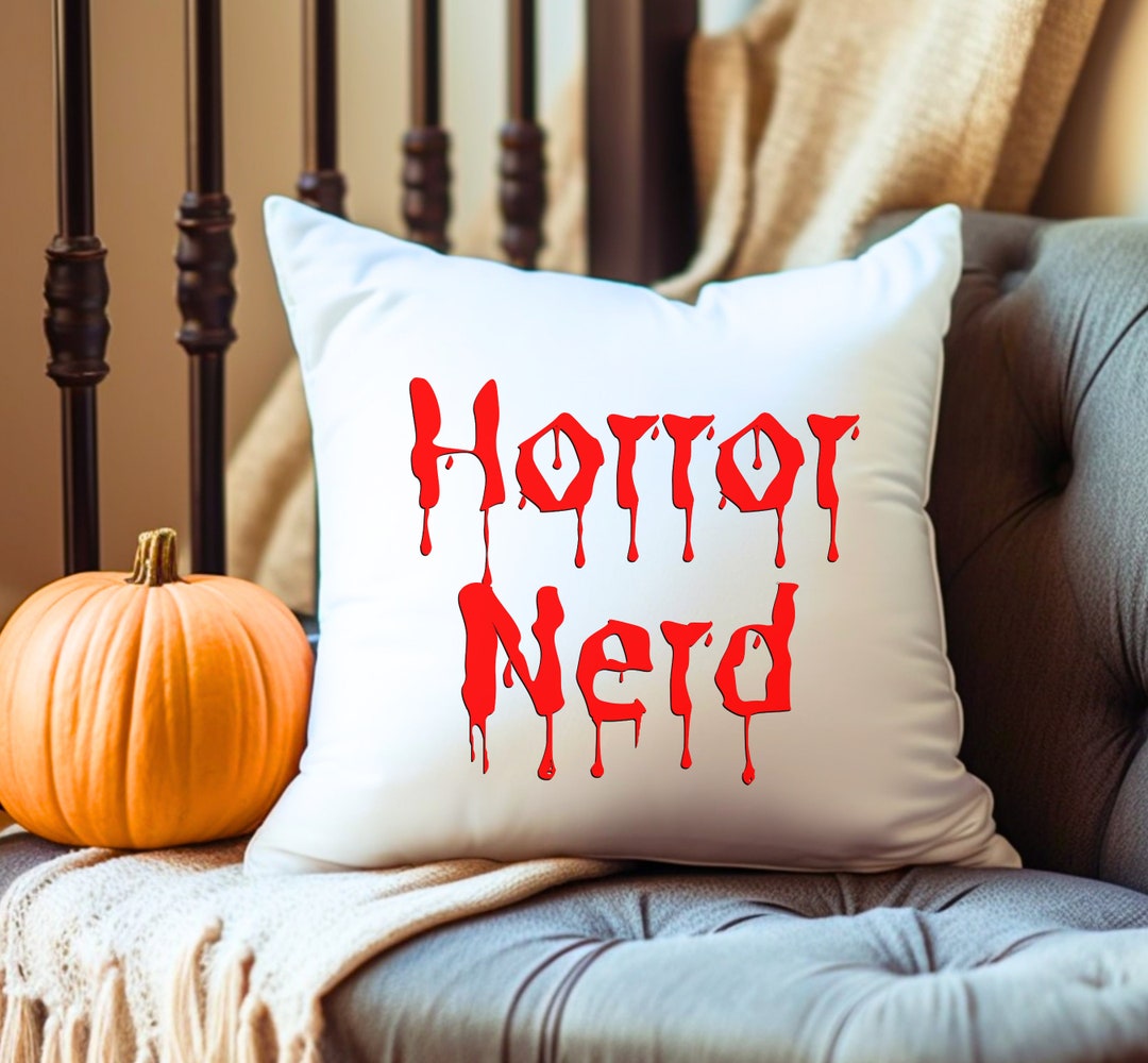Blood Red Horror Nerd Pillow | Horror Movie Throw Pillow | Final Girl ...