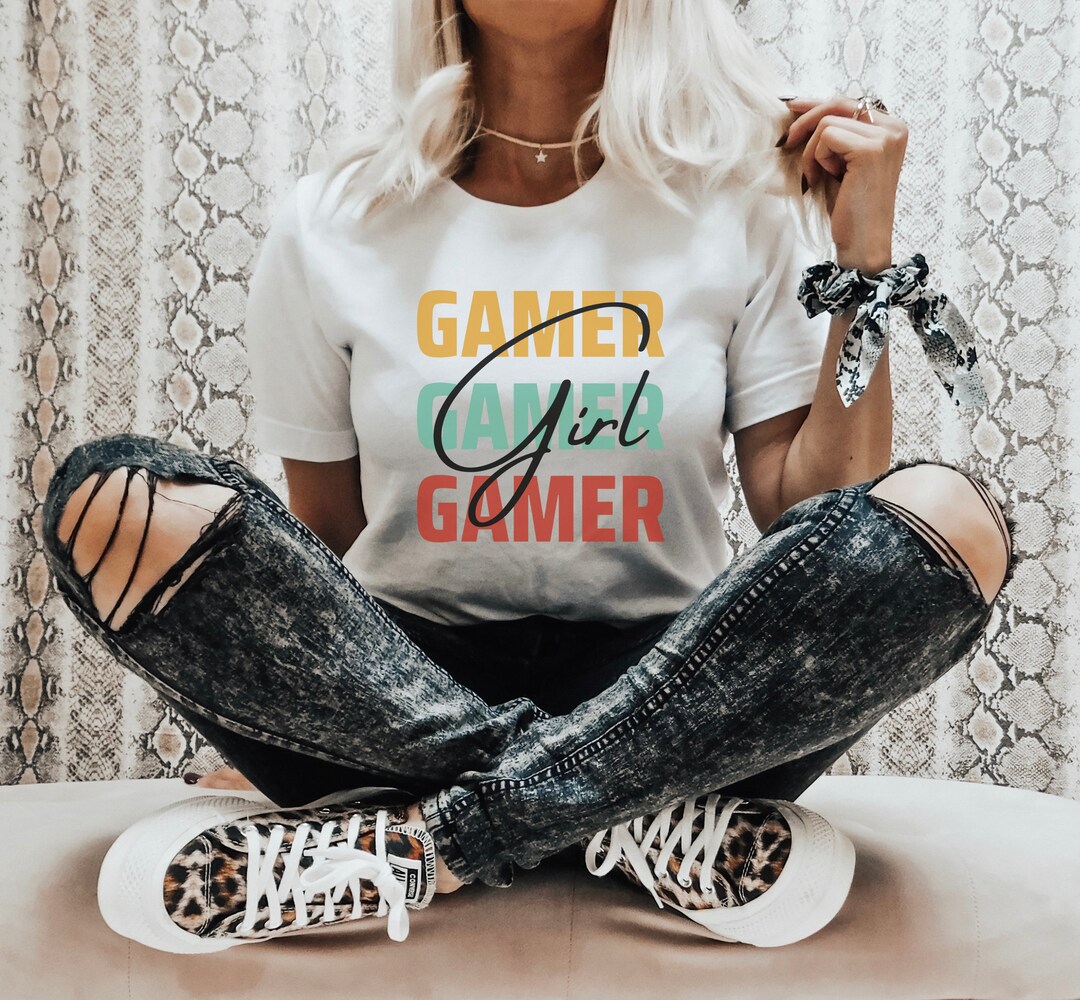 Gamer Girl Short Sleeve Tee | Gamer Girl Shirt | Girly Gamer Gift ...