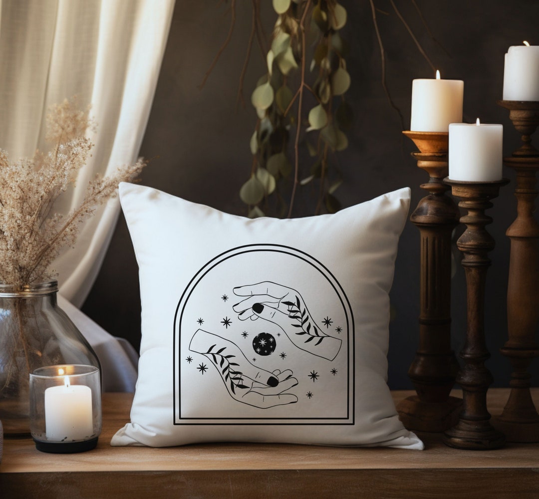 Palmistry Pillow Fortune Telling Pillow Cute Gypsy Pillow Oracle Decor ...