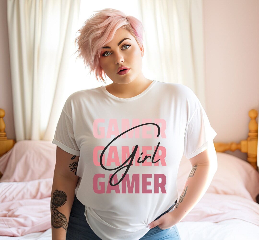 Gamer Girl Short Sleeve Tee | Gamer Girl Shirt | Girly Gamer Gift ...