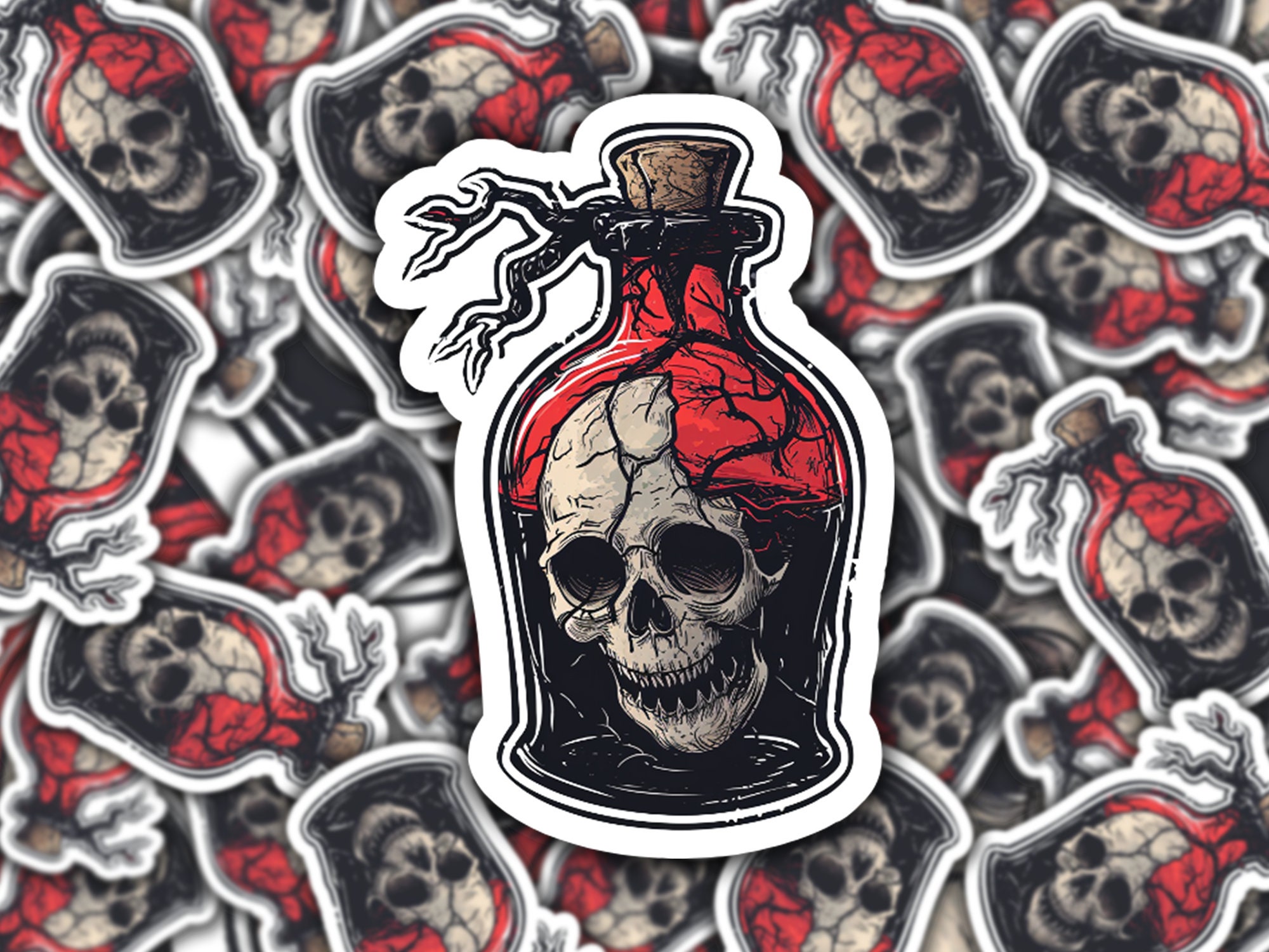 Poison Bottle Decal, Poison Notebook Art, Laptop Decal, Poison Bottle ...