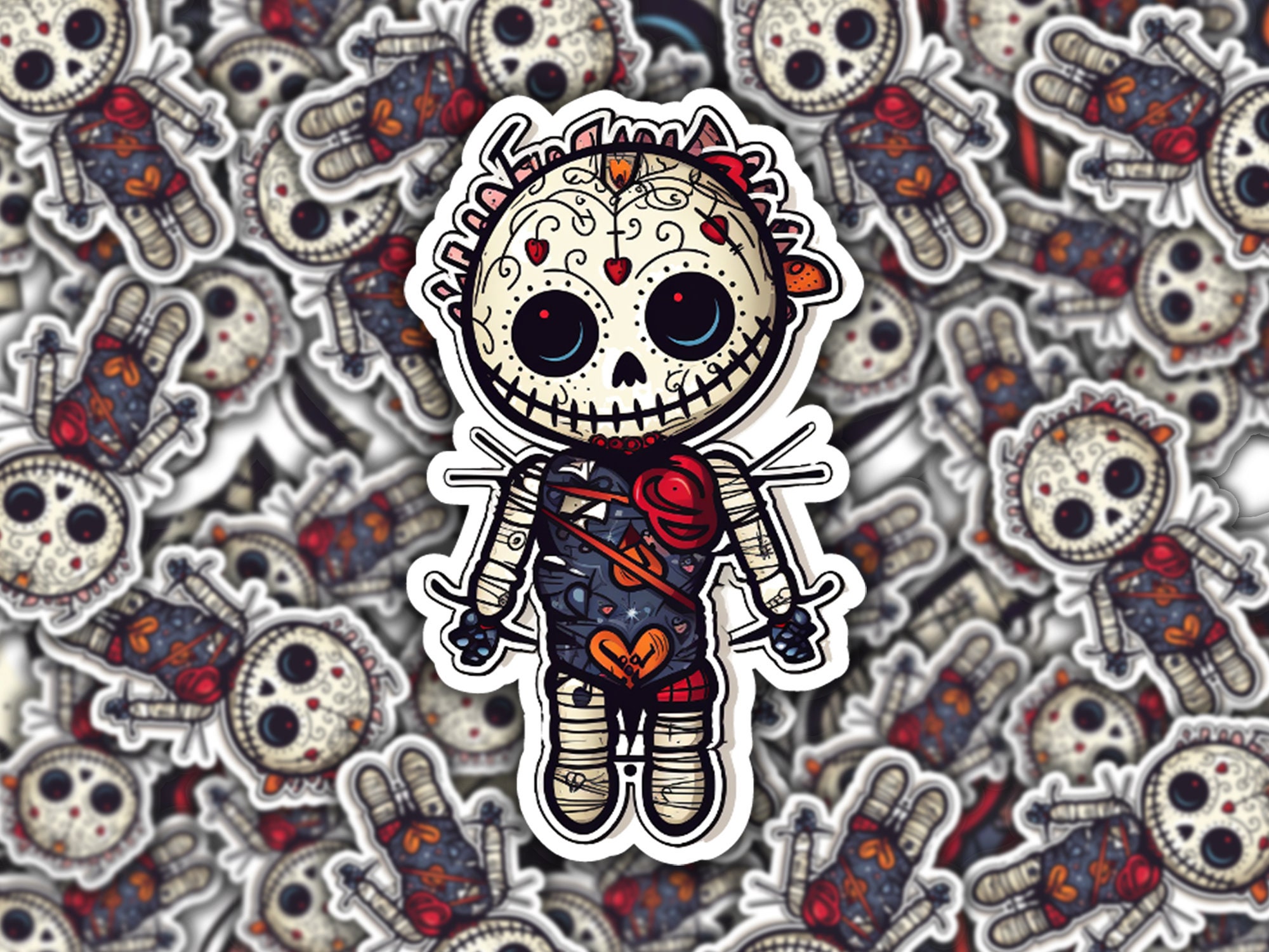 Voodoo Decal, Voodoo Adhesive Art, Laptop Decal, Voodoo Laptop Sticker ...