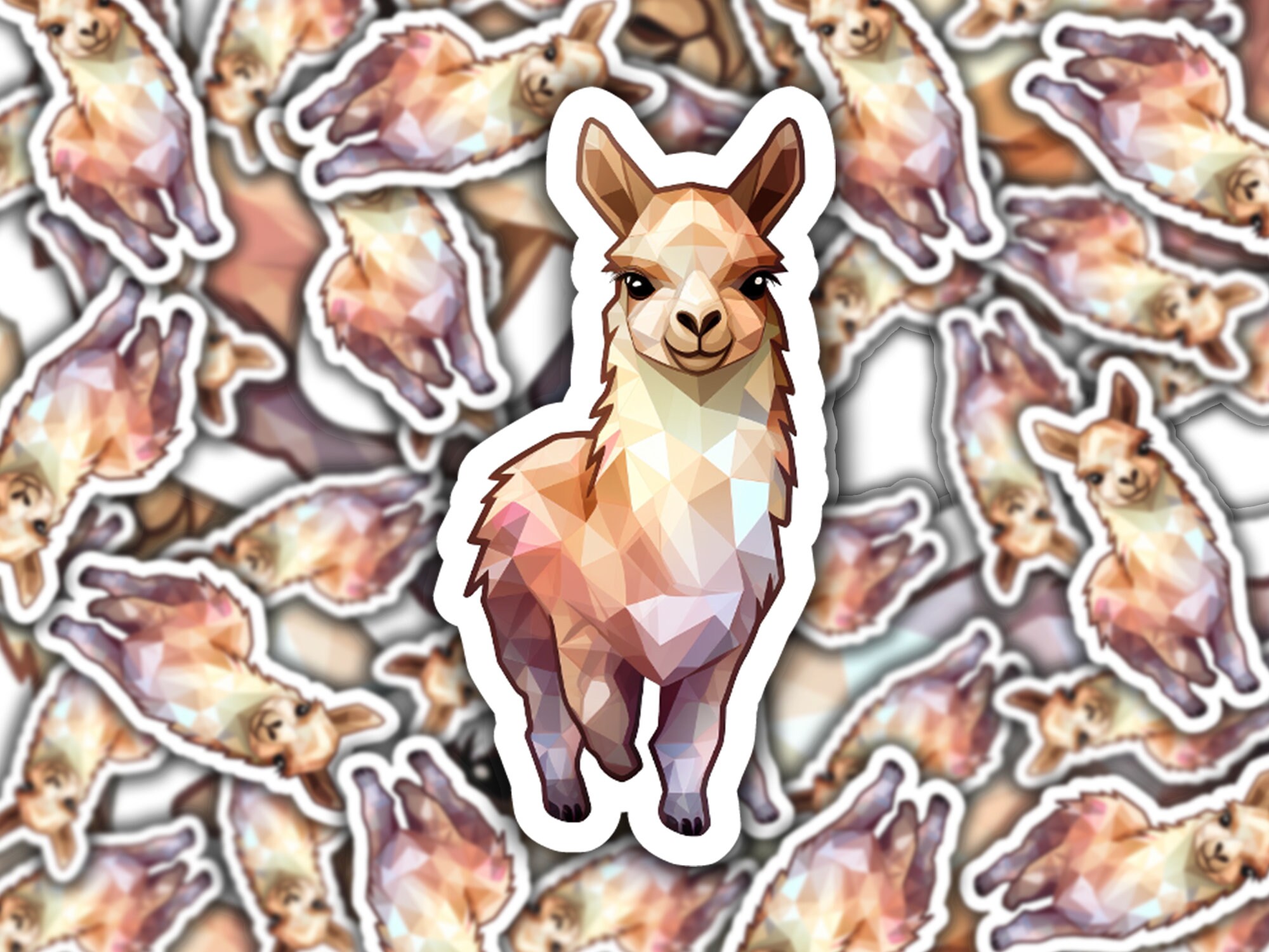 Kawaii Llama Sticker, Llama Decal, Laptop Llama Sticker, Notebook Art ...