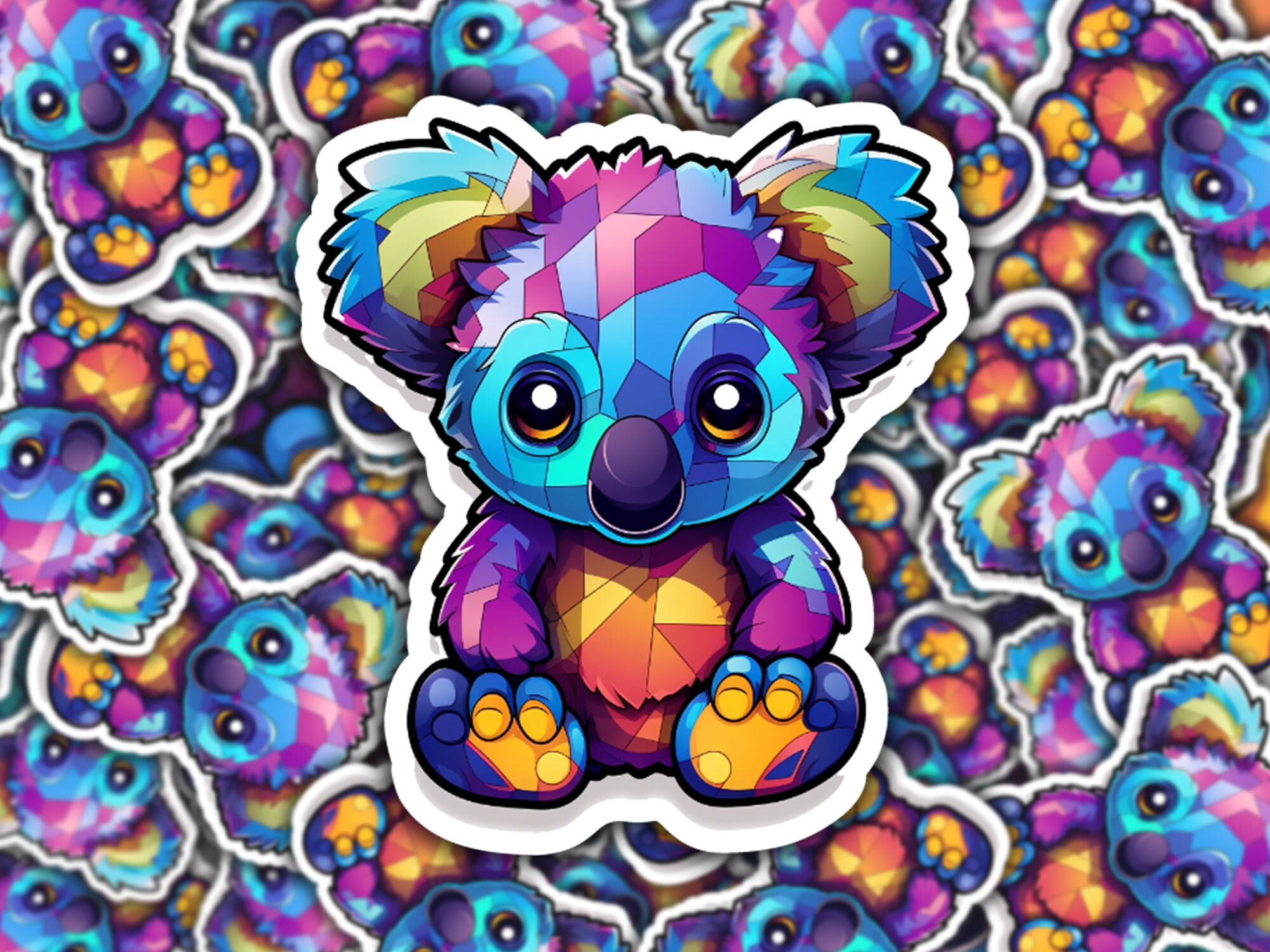 Kawaii Koala Sticker, Laptop Art, Cute Decal, Adorable Koala Sticker ...