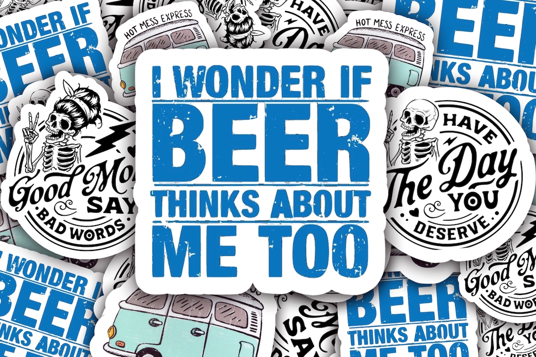 Cute Sayings Stickers, Fun Sayings, Laptop Art, Notebook Decal - Etsy